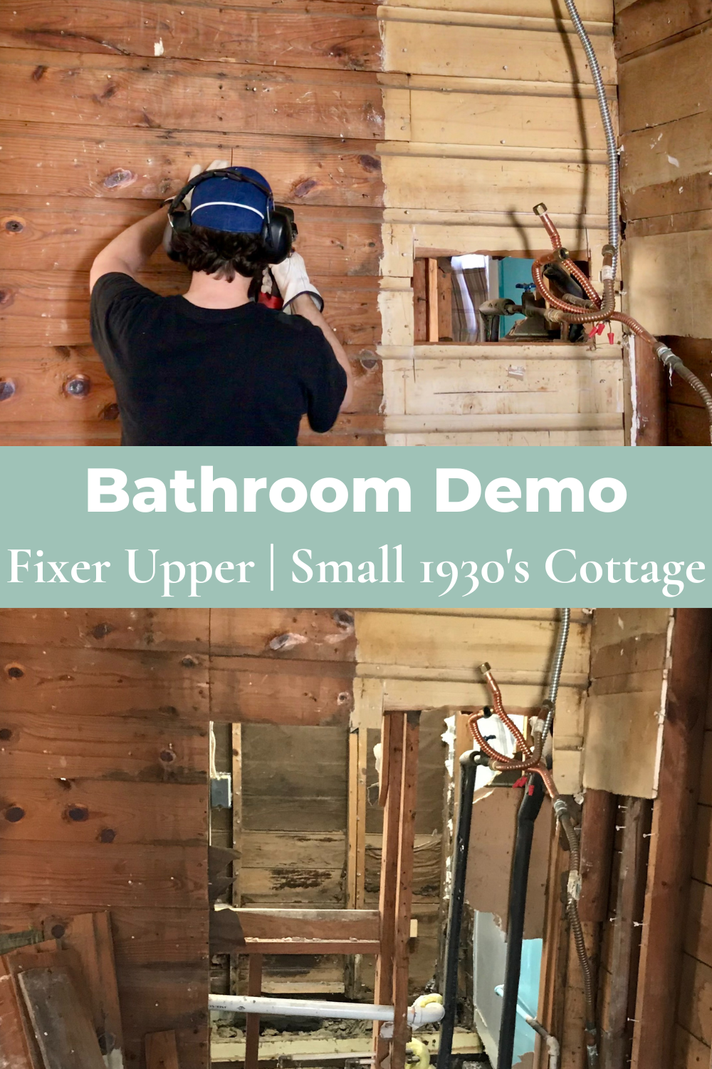 More Bathroom Demo on Small and Minimal 1930's Cottage - Journey Down ...