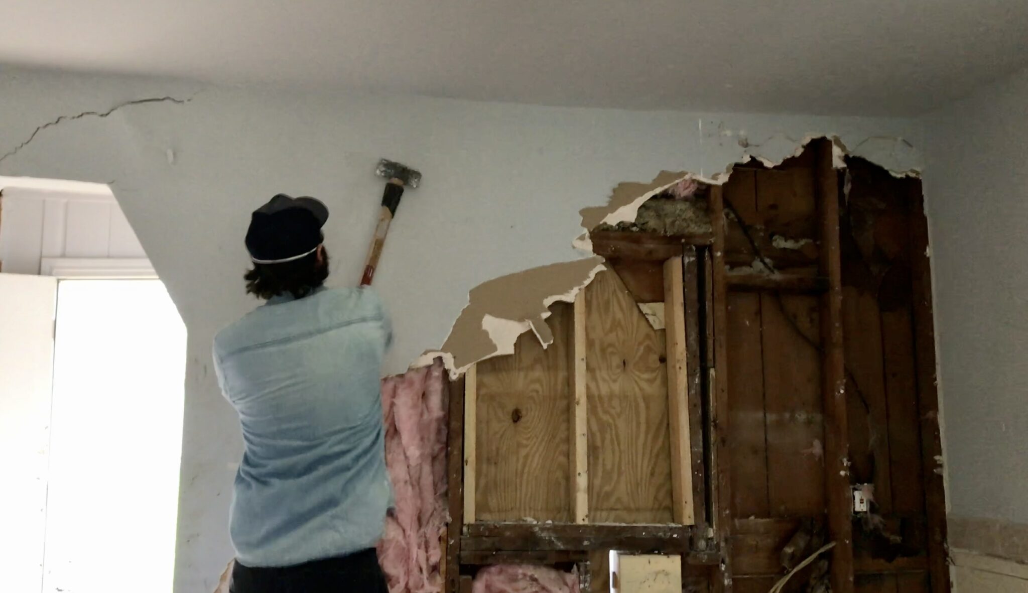 Ripping Out Drywall and Insulation in Tiny Fixer Upper - Journey Down ...