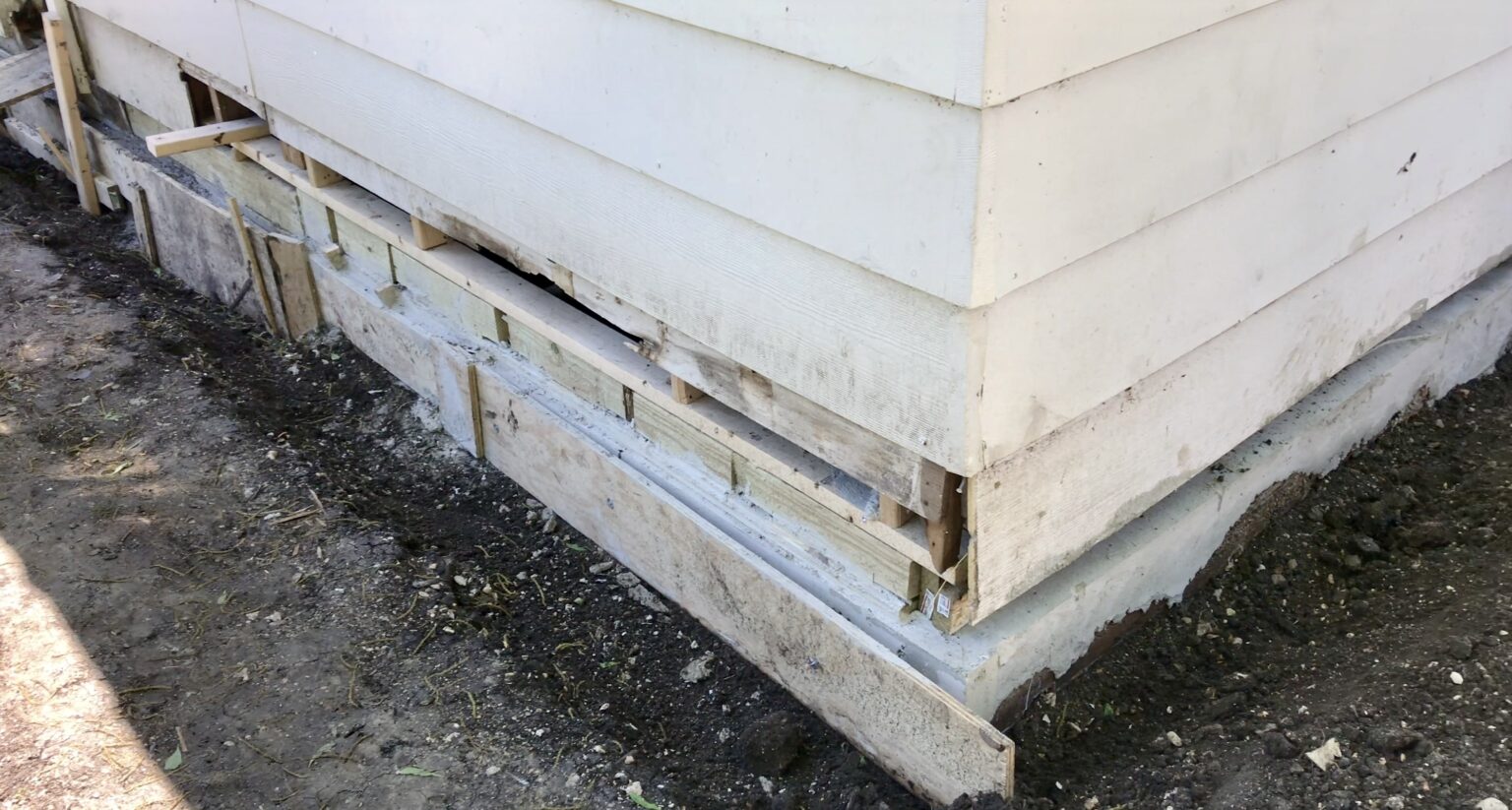 DIY Repairs To The Broken Up Foundation Footer - Journey Down The Road