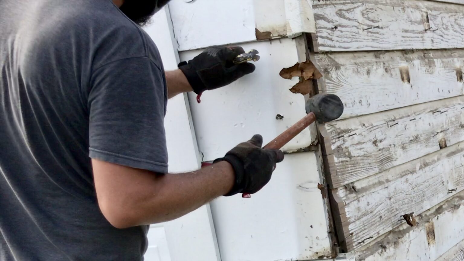 Uncovering Beautiful Old Original Wood Siding on Small Cottage ...