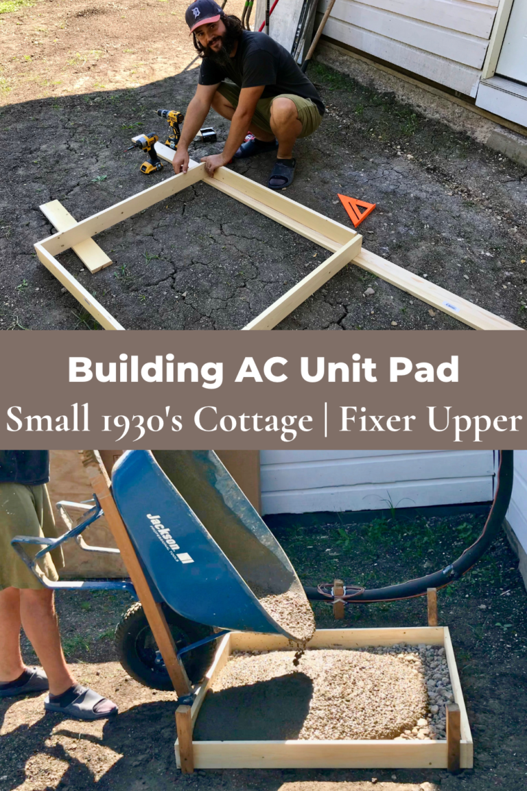 Building a Concrete Pad for Little Cottage AC Condenser Unit - Journey ...