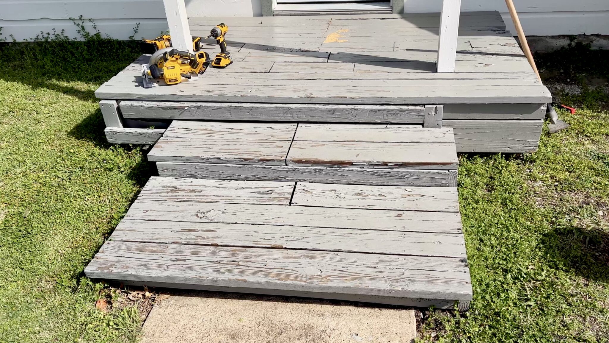 Building a New Front Porch and Repairing Our Walkway - Journey Down The ...
